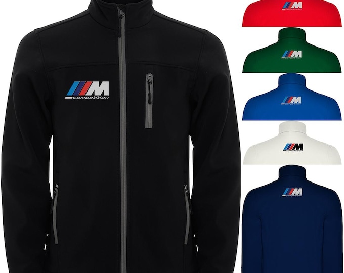 BMW M Competition Embroidered Logos on Softshell Jacket Veste Mantel ...