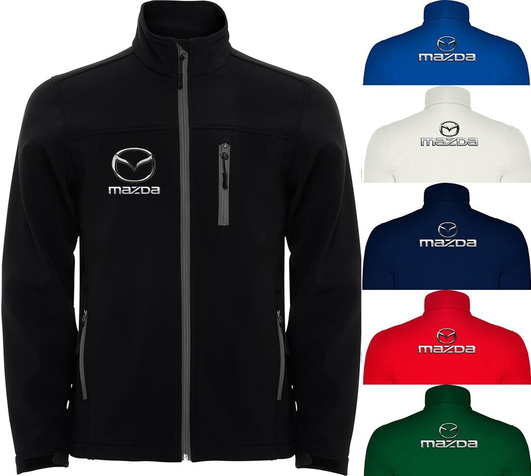 Mazda Embroidered Logos on Softshell Jacket Veste Mantel Blouson Parka ...