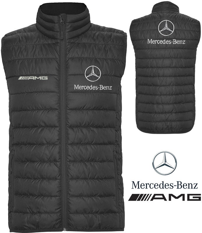 Mercedes Benz AMG Embroidered Logos on Sleeveless Jacket Gilet Vest ...