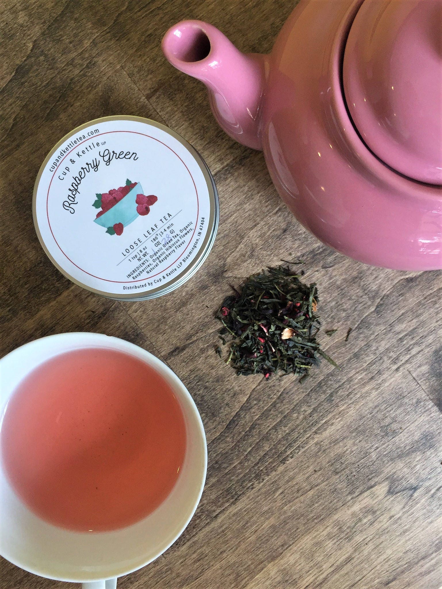 Raspberry Green Tea / Green Tea / Loose Leaf Tea / Organic/tea Tin ...