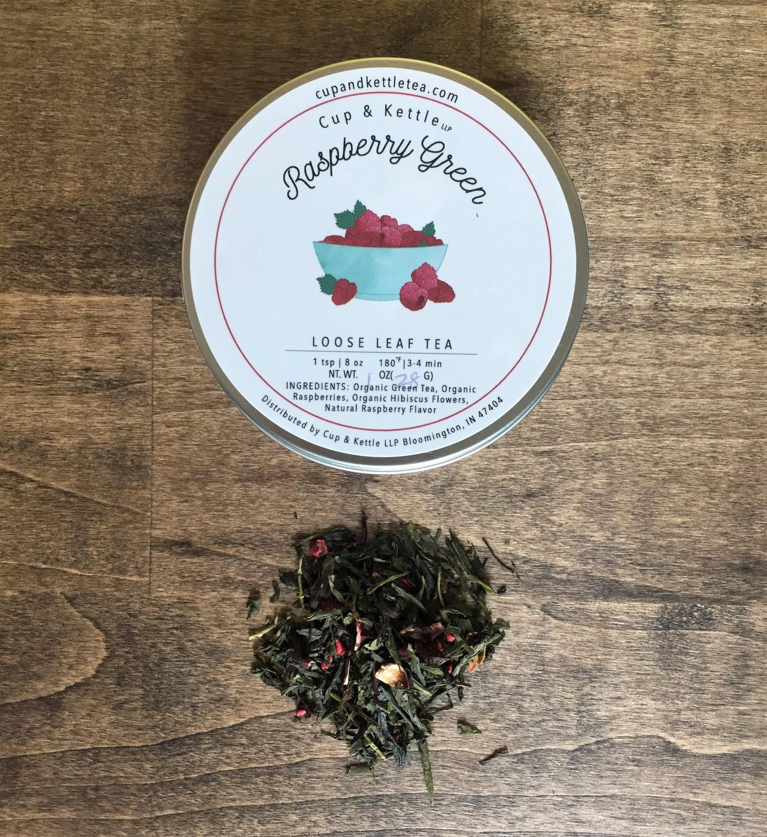 Raspberry Green Tea / Green Tea / Loose Leaf Tea / Organic/tea Tin ...