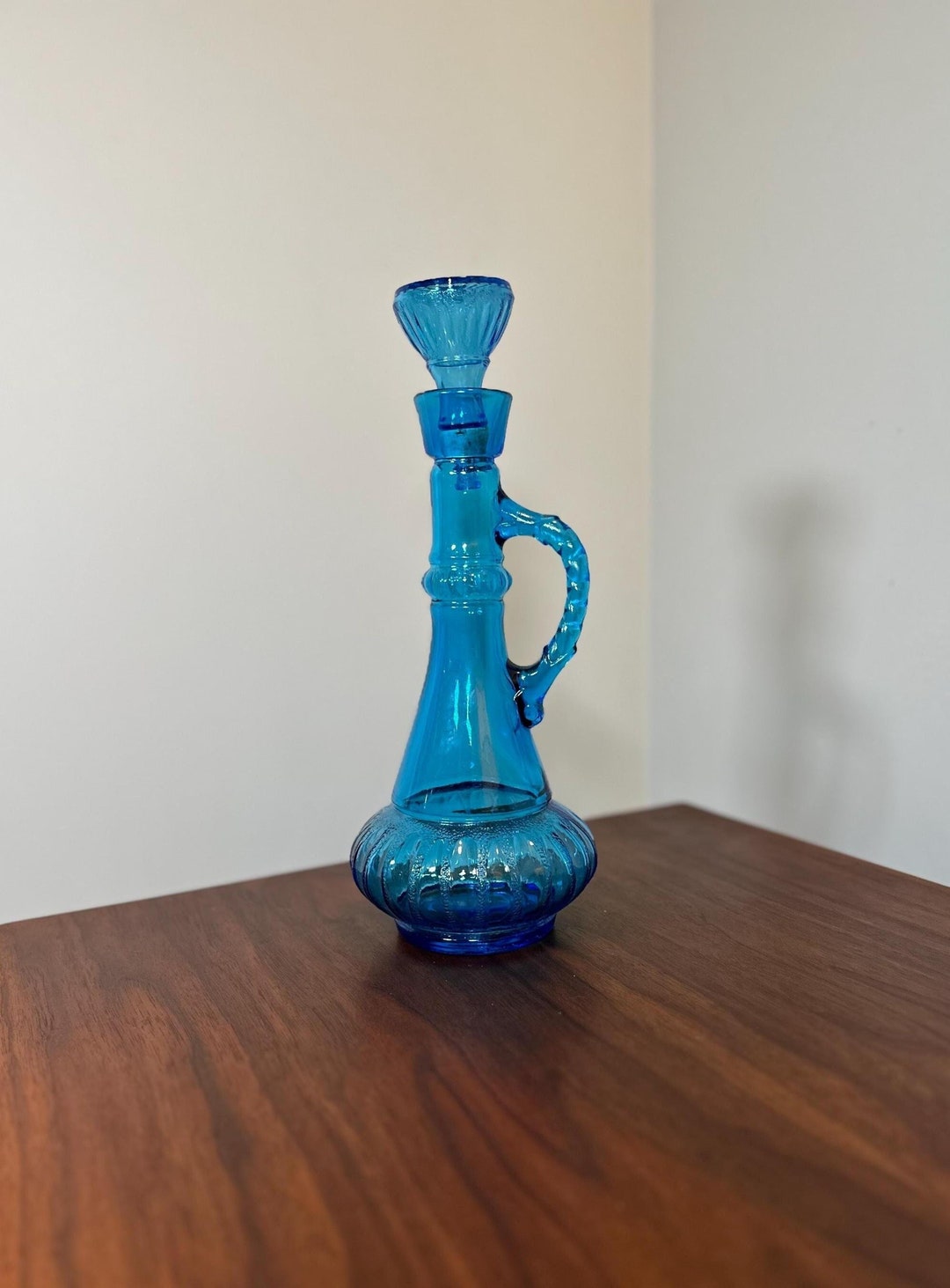 Vintage Jack Daniel's Genie Whiskey Bottle in Blue Glass - Etsy