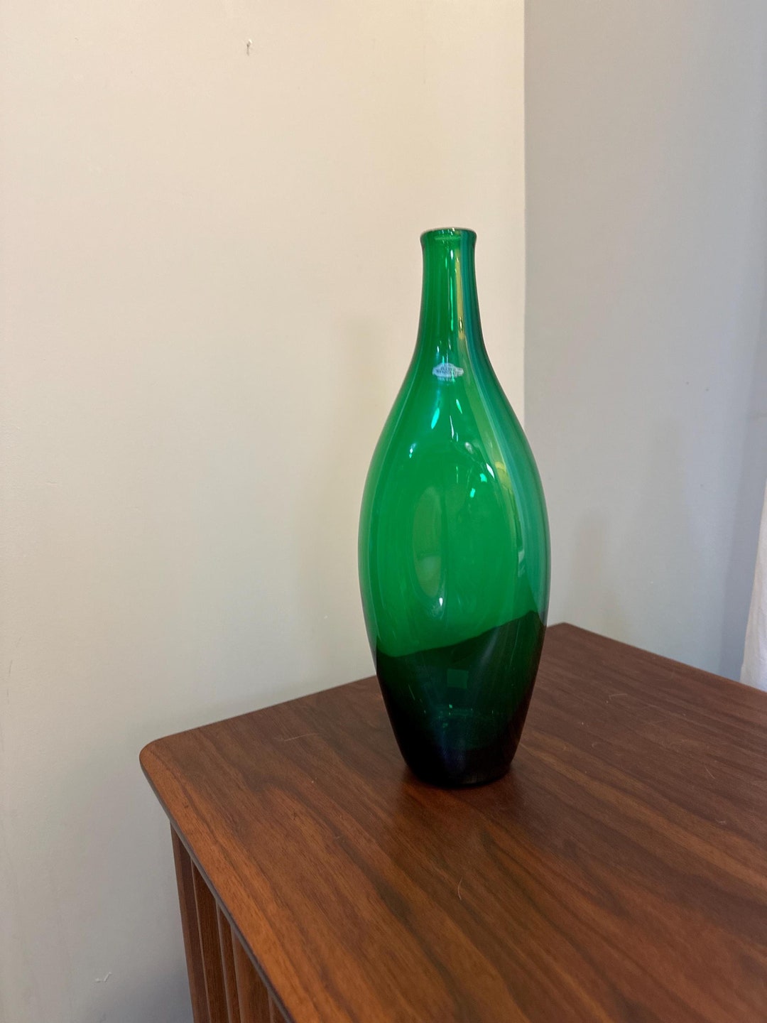 Blenko Bravo! Collection Vase in Clover - Etsy