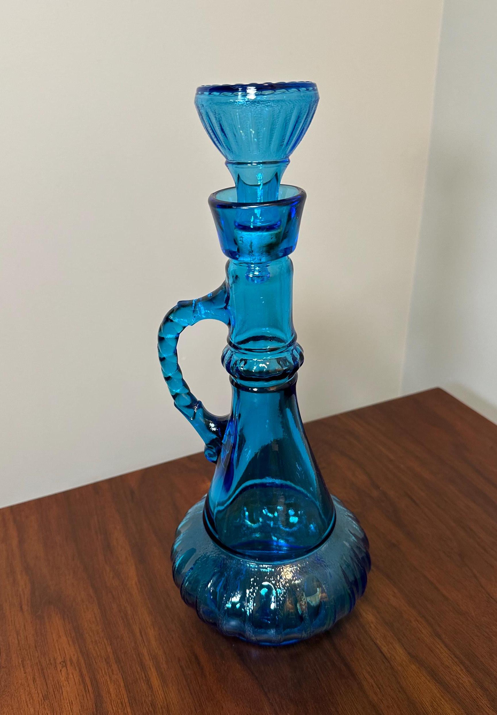 Vintage Jack Daniel's Genie Whiskey Bottle in Blue Glass - Etsy