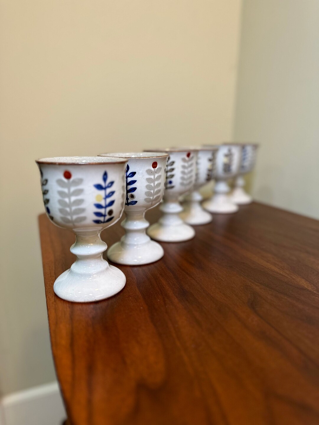 Set of 6 Vintage Otagiri Japanese Stoneware Goblets. - Etsy