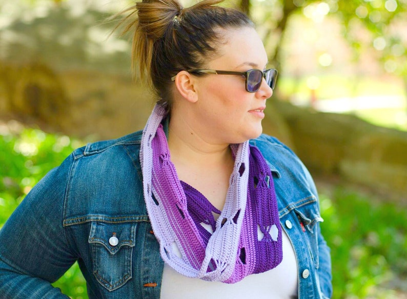 Crochet Scarf Pattern 4 Pack Ombre Scarf Patterns Spring & Fall Scarves ...