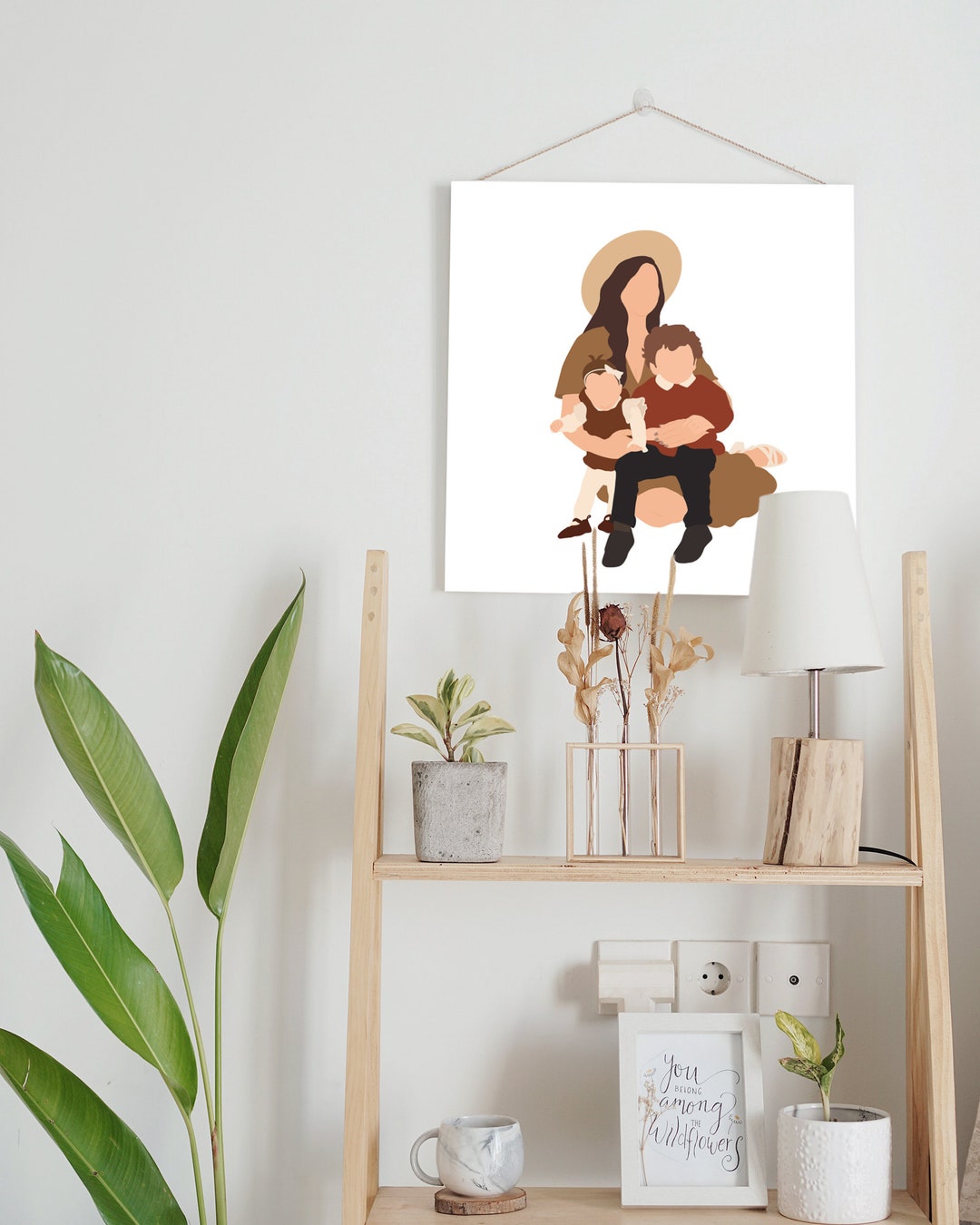 Personalized Mommy and Me Portrait, Mothers Day Gift, Custom Art ...