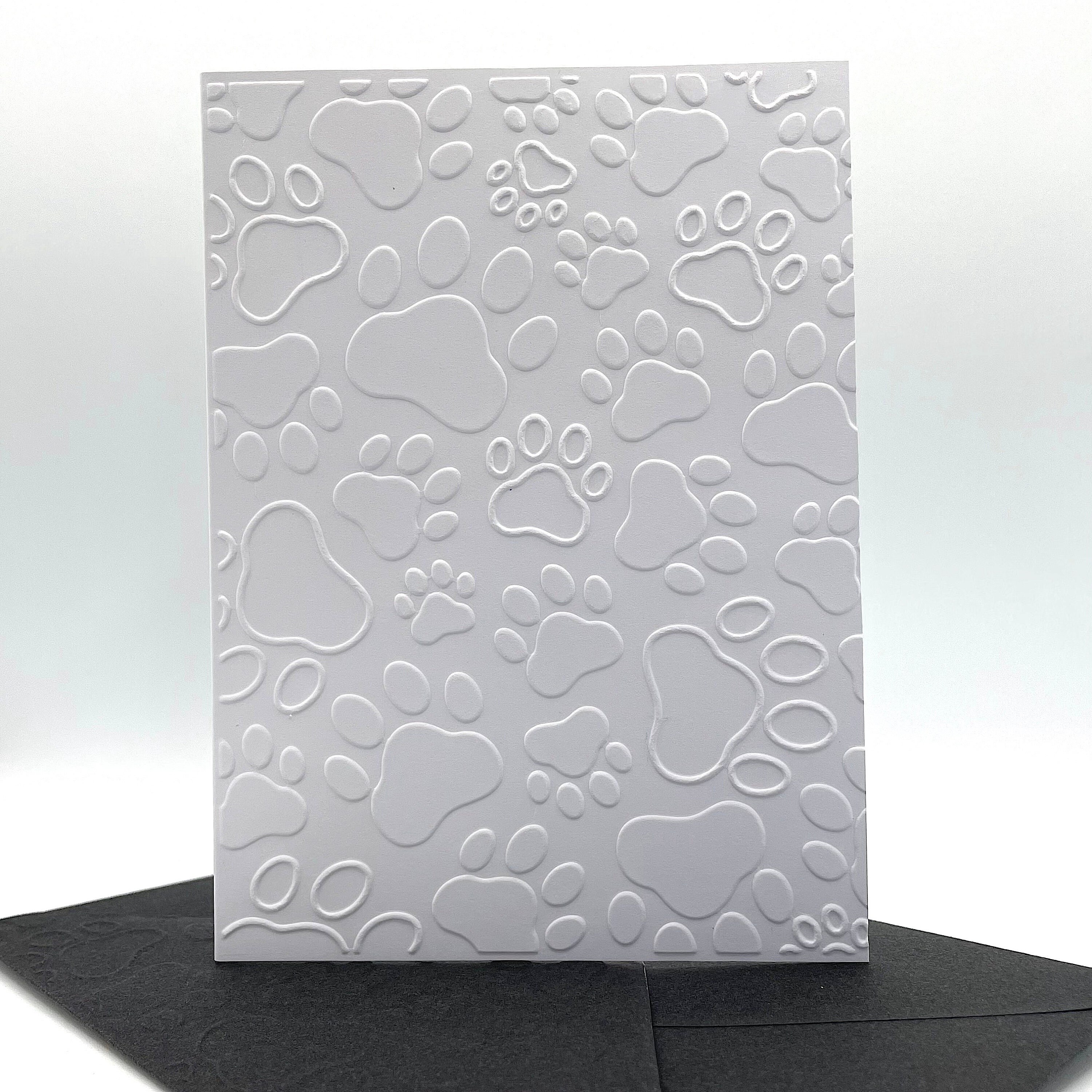 Dog Paw Prints Cards. Pack of 6 Embossed Dog Note Cards. Dog - Etsy