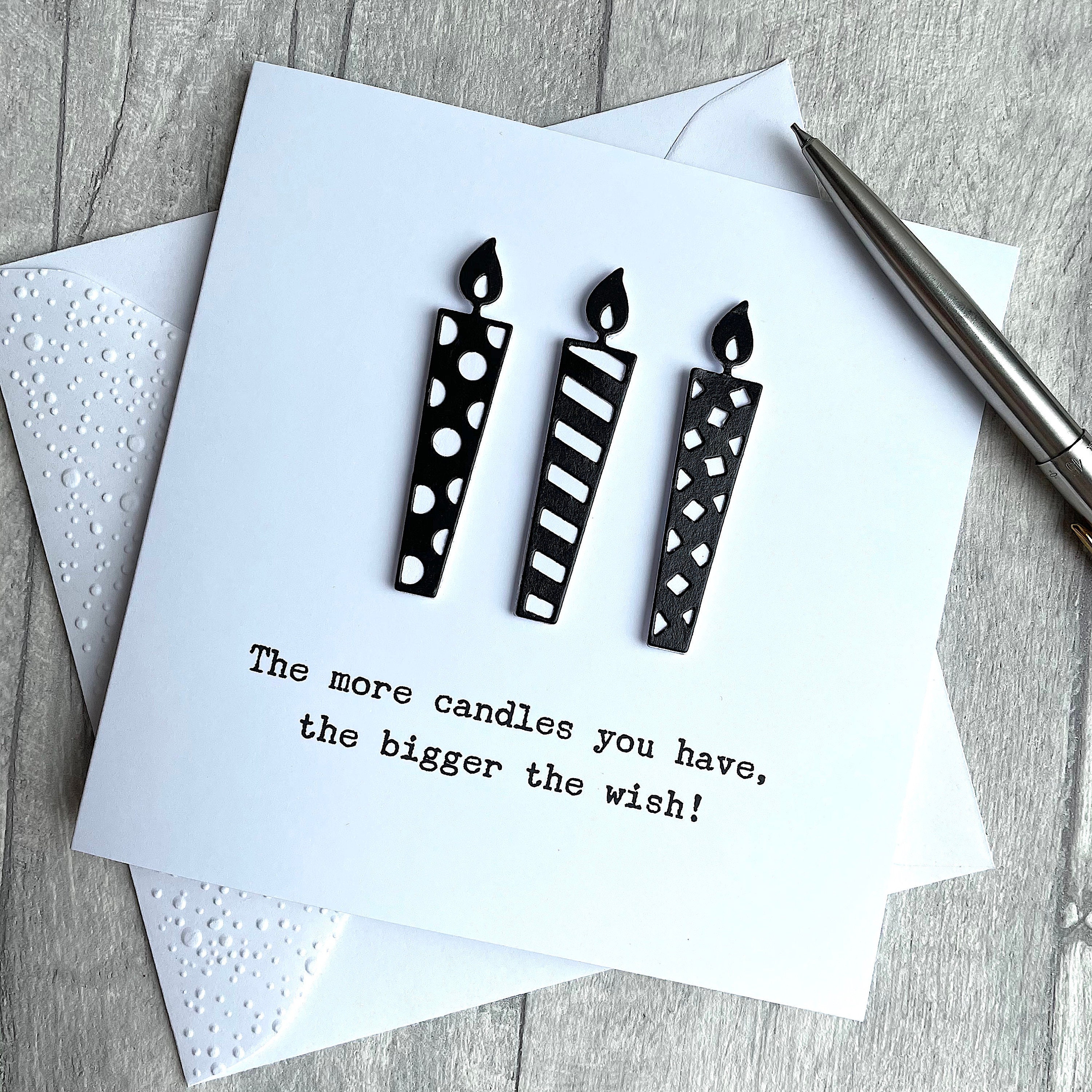 Handmade Birthday Card With Candles. the More Candles You - Etsy