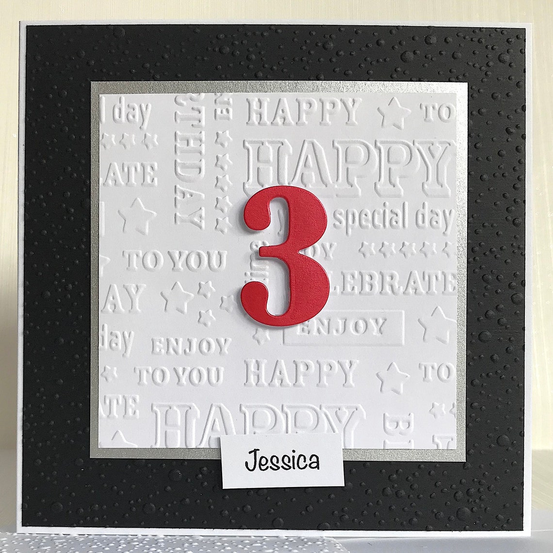 Personalised 3rd Birthday Card Handmade birthday card for a | Etsy