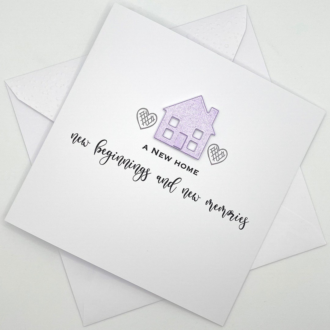 Handmade New Home Card: Die-cut House, Moving House Gift, Custom ...