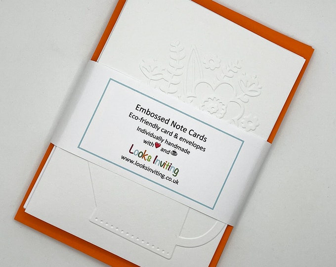 Watering Can Note Cards Stationery Set of 10 Cards in White or Light ...