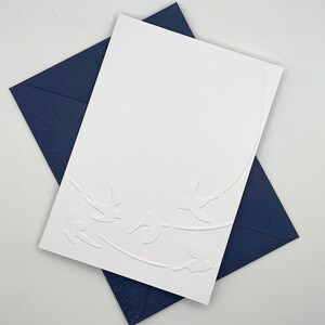 Flying Birds Card. 6 Embossed Blank Notecards and Envelopes. Stationery ...