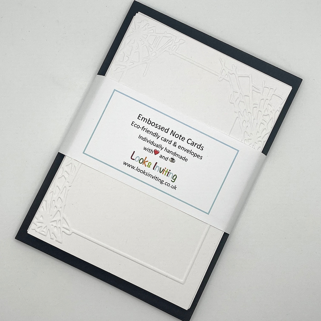 Spider Cards. Set of 6 Embossed Spider Note Cards. Spider Stationery ...