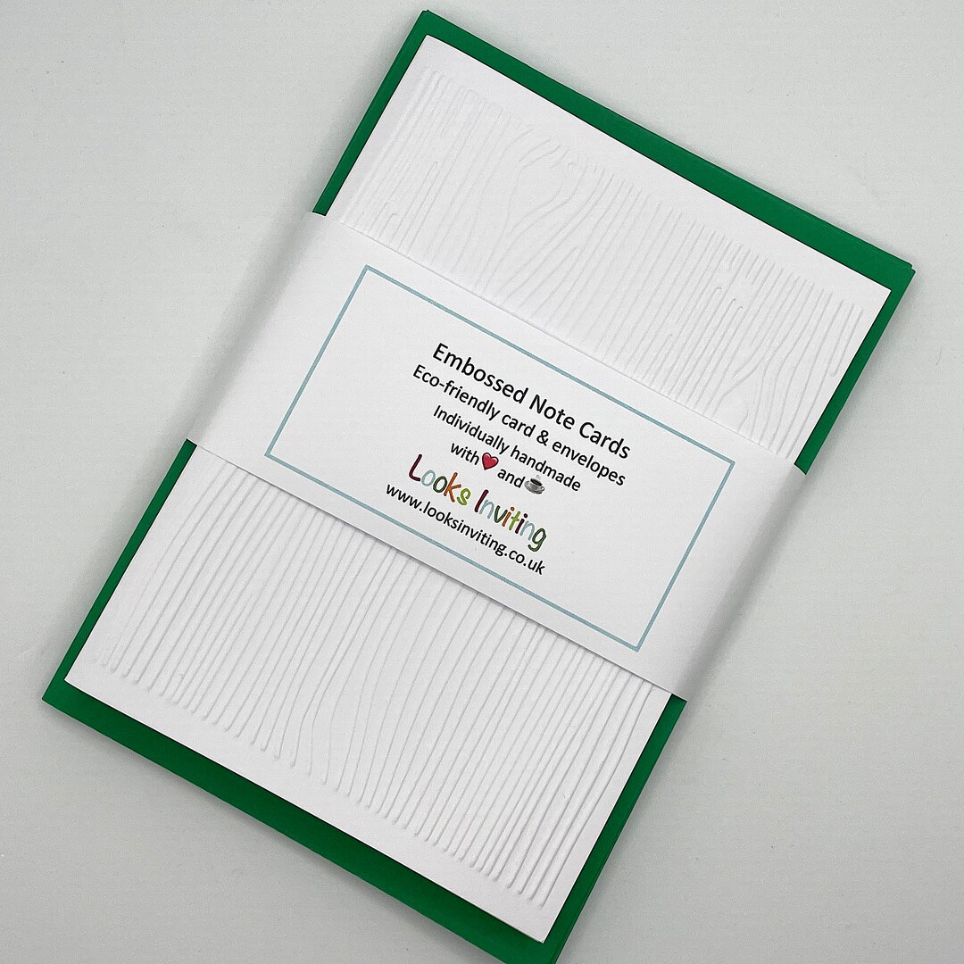 Woodgrain Note Cards. 6 Embossed Blank Notecards and Envelopes ...