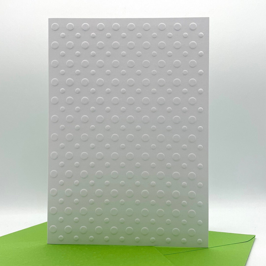 Polka Dot Minimalist Blank Notecards Set. Embossed Cards With Coloured ...