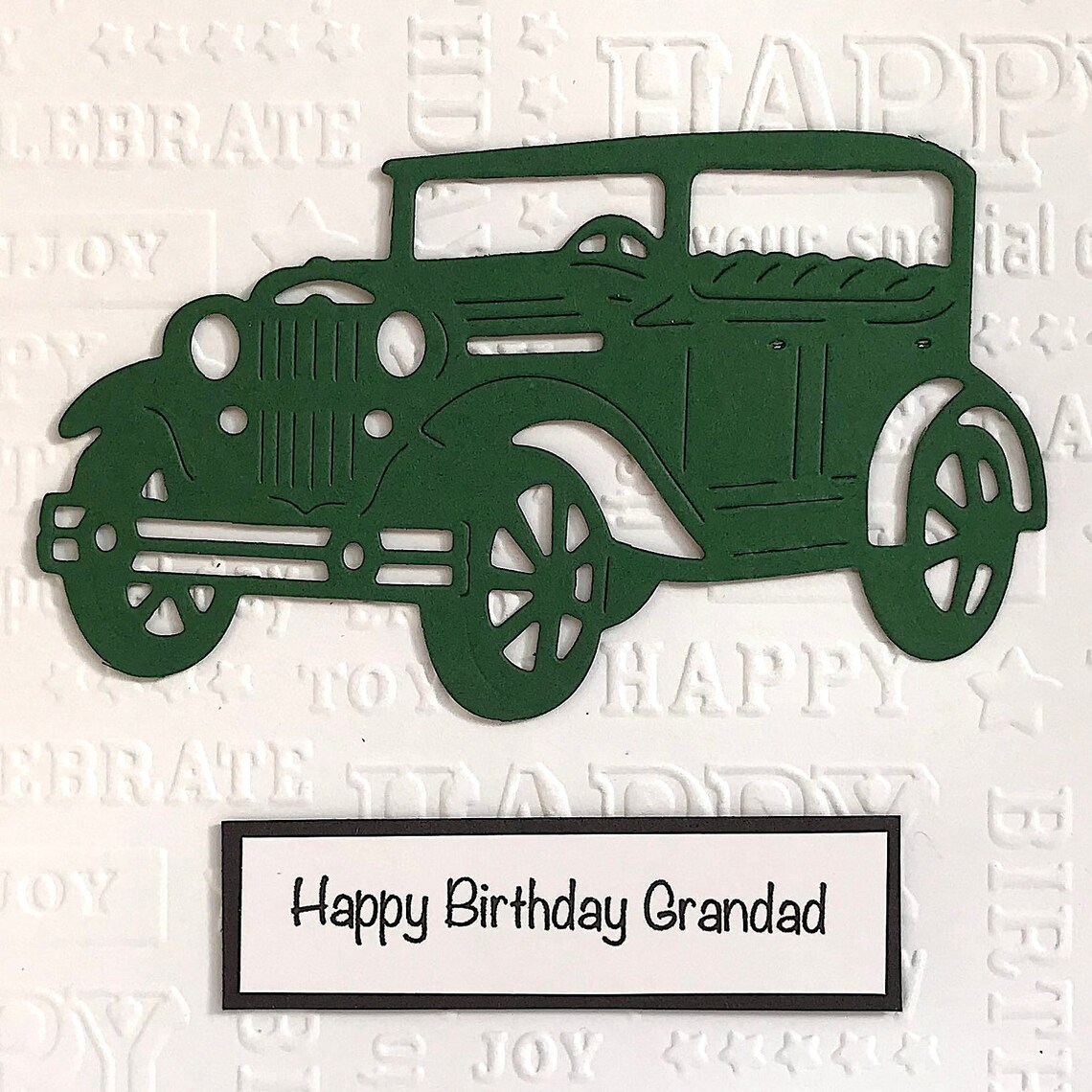 Personalised Classic Car Birthday Card. A Handmade Card | Etsy