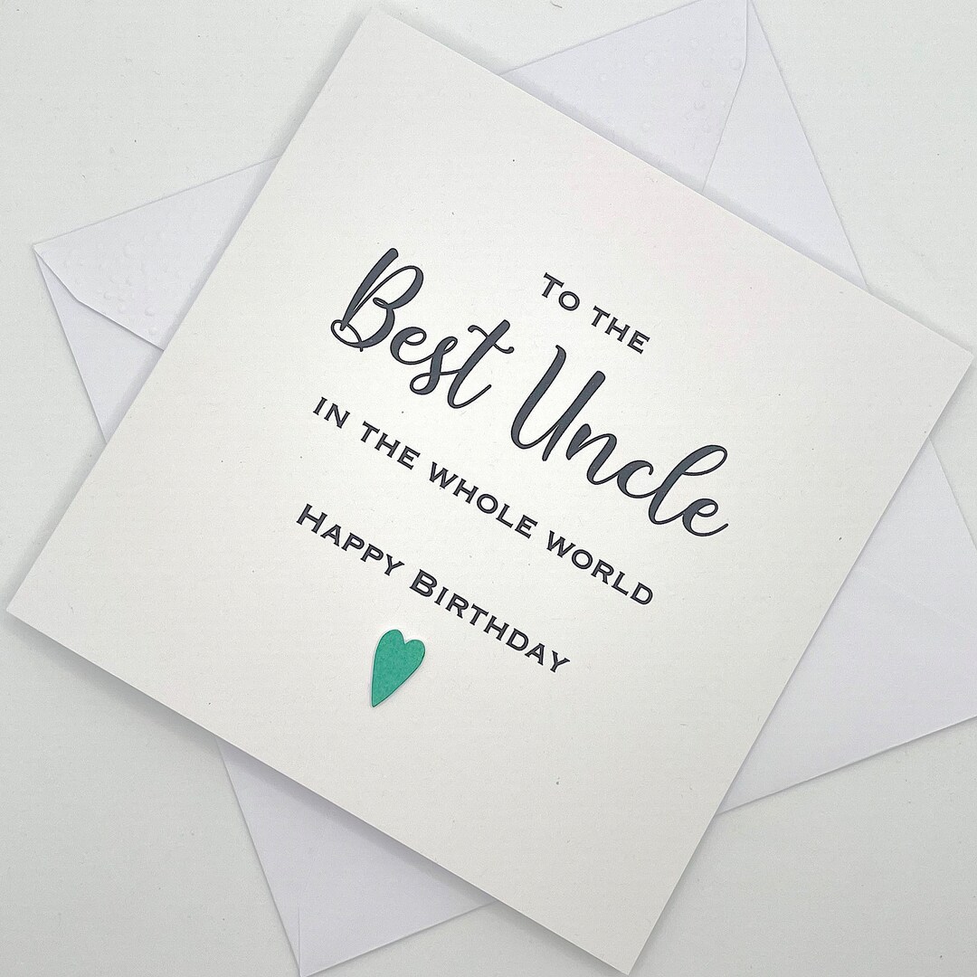 Uncle Birthday Card. Handmade Personalised Birthday Card for Uncle ...