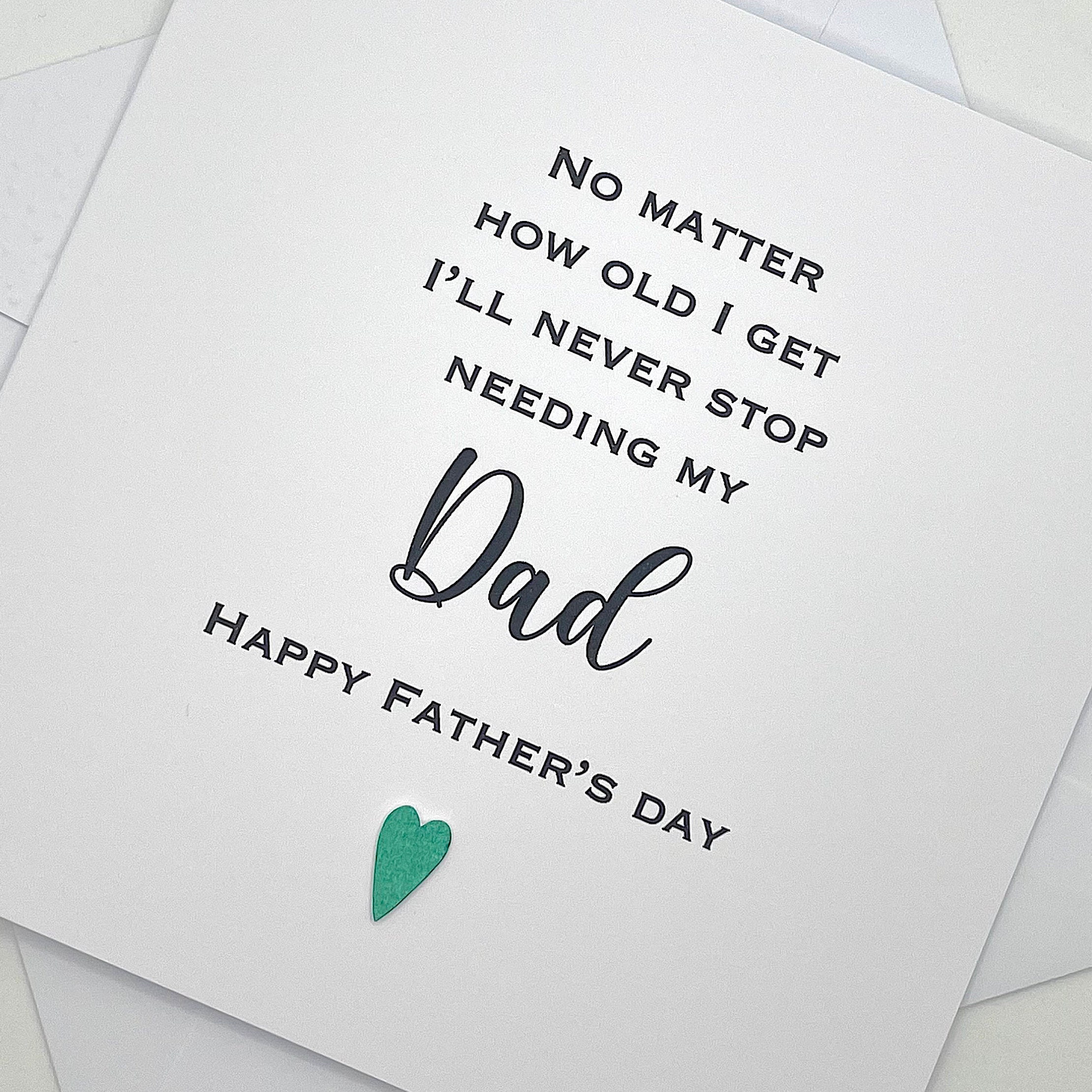 Fathers Day Card. Happy Father s Day Card. Daddy Step Dad Step Father. Never Stop Needing My Dad. Dad Day Card. Modern Simple Etsy
