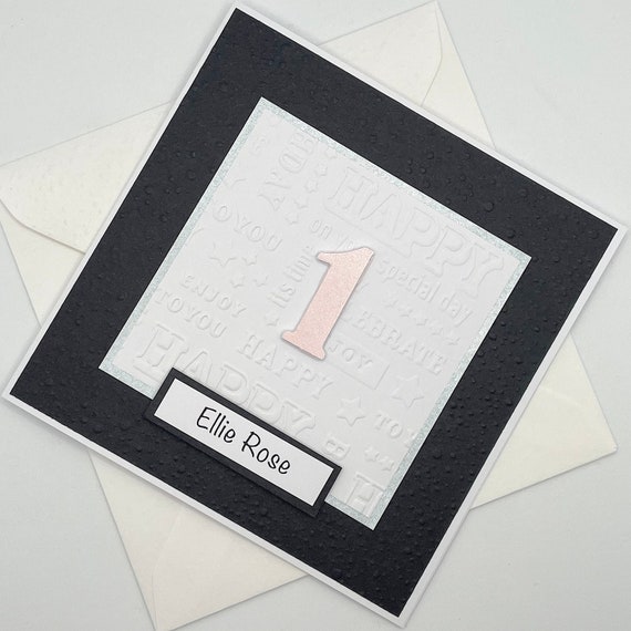 Personalised 1st Birthday Card. Handmade Birthday Card for a | Etsy