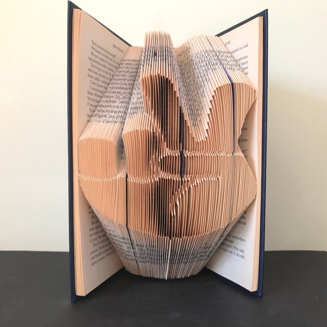 PEACE HAND Book Folding Pattern. DIY Gift for Folded Book Art. Peace ...