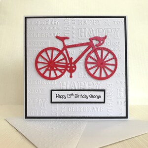Personalised Bicycle Birthday Card. Bike Birthday Card. A Handmade Card ...