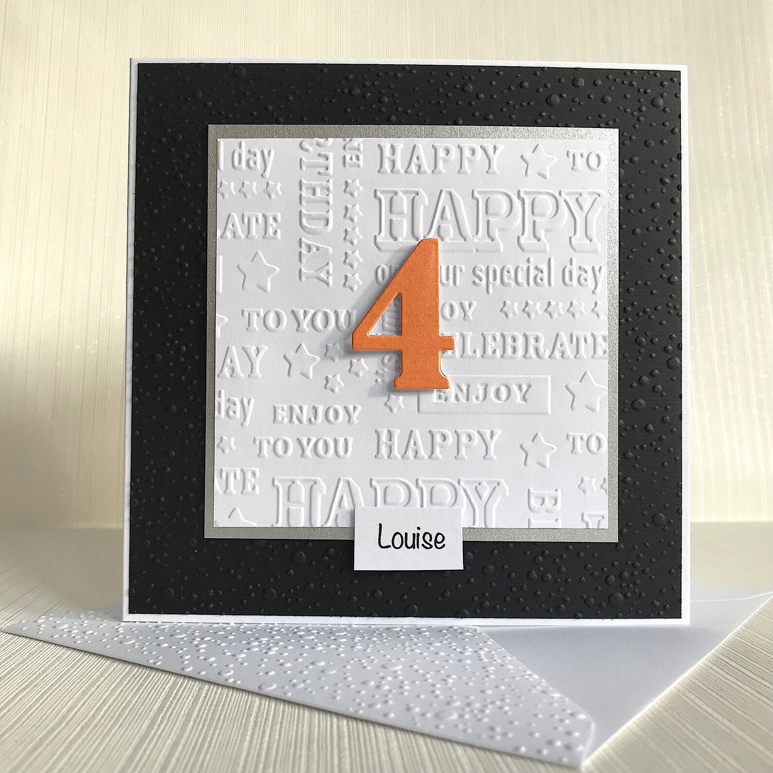 Personalised 4th Birthday Card. Handmade Birthday Card for a | Etsy