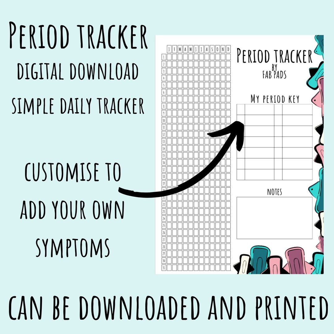 Period Tracker Printable Bullet Journal Period Diary 2 - Etsy