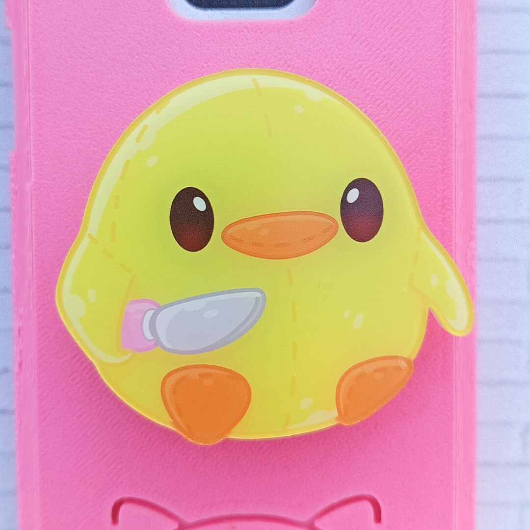 Phone Grip Duck / Chick With Knife Meme Cute Phone Holder, Aesthetic ...