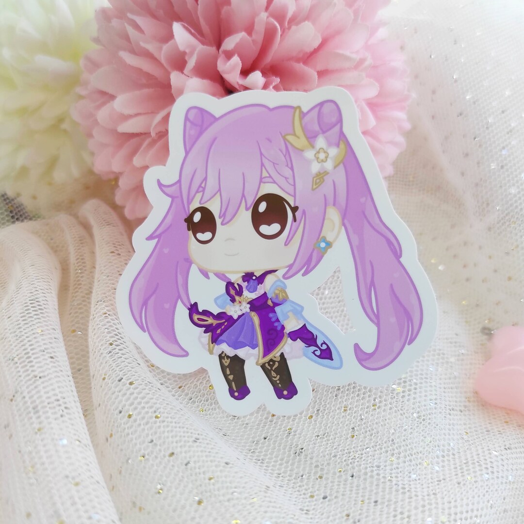 Sticker Keqing Cute Vinyl Sticker Chibi Keching Liyue Qixing Yuheng ...