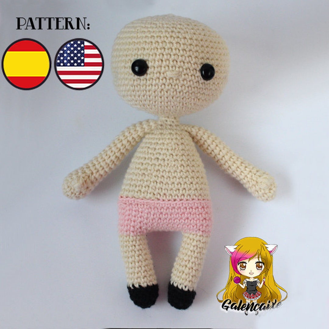 Amigurumi Doll Base Body PDF TUTORIAL - Crochet PATTERN Base Body Doll ...