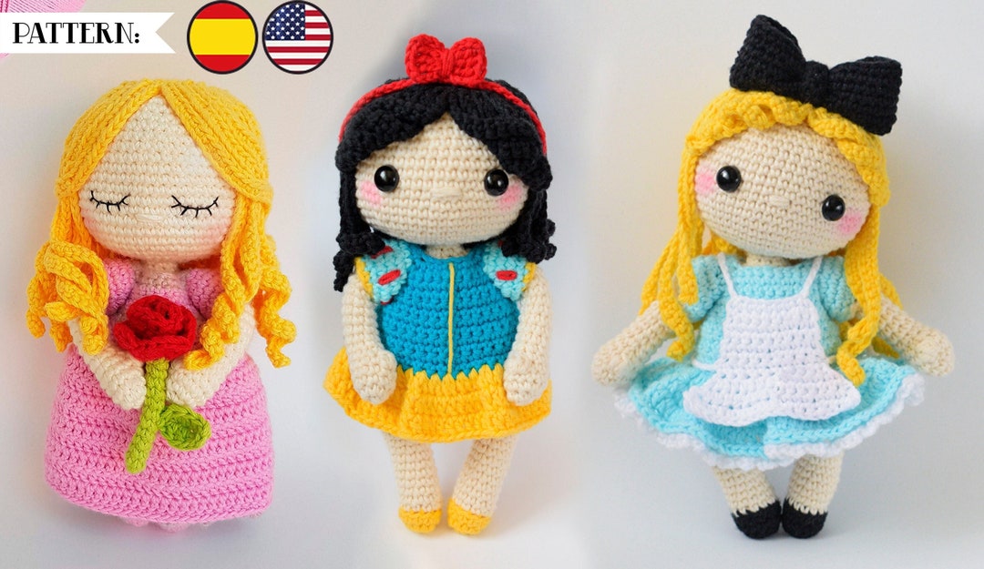 Crochet Pattern Princess Classic Tales Pack of 3 - Amigurumi Princesses ...