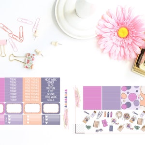 Matte! Fresh Peach, Weekly, Inspired, Themed, Planners Stickers Sets ...