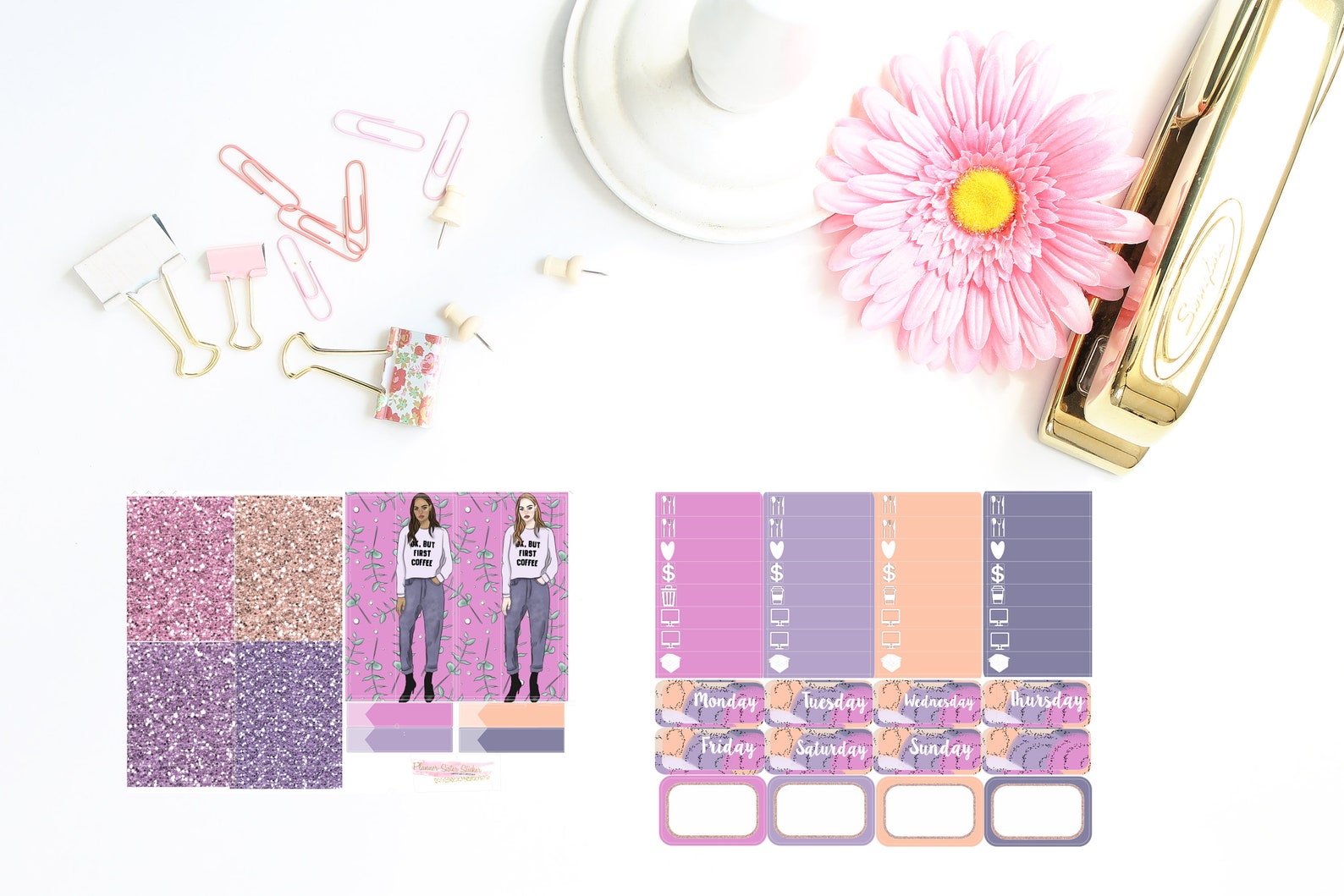 Matte Fresh Peach Weekly Inspired Themed Planners | Etsy