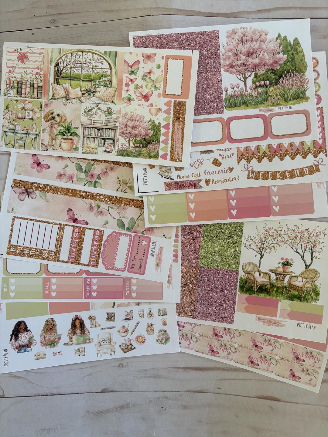 Matte! , Pretty Plan, Weekly, Inspired, Themed, Planners Stickers Sets ...