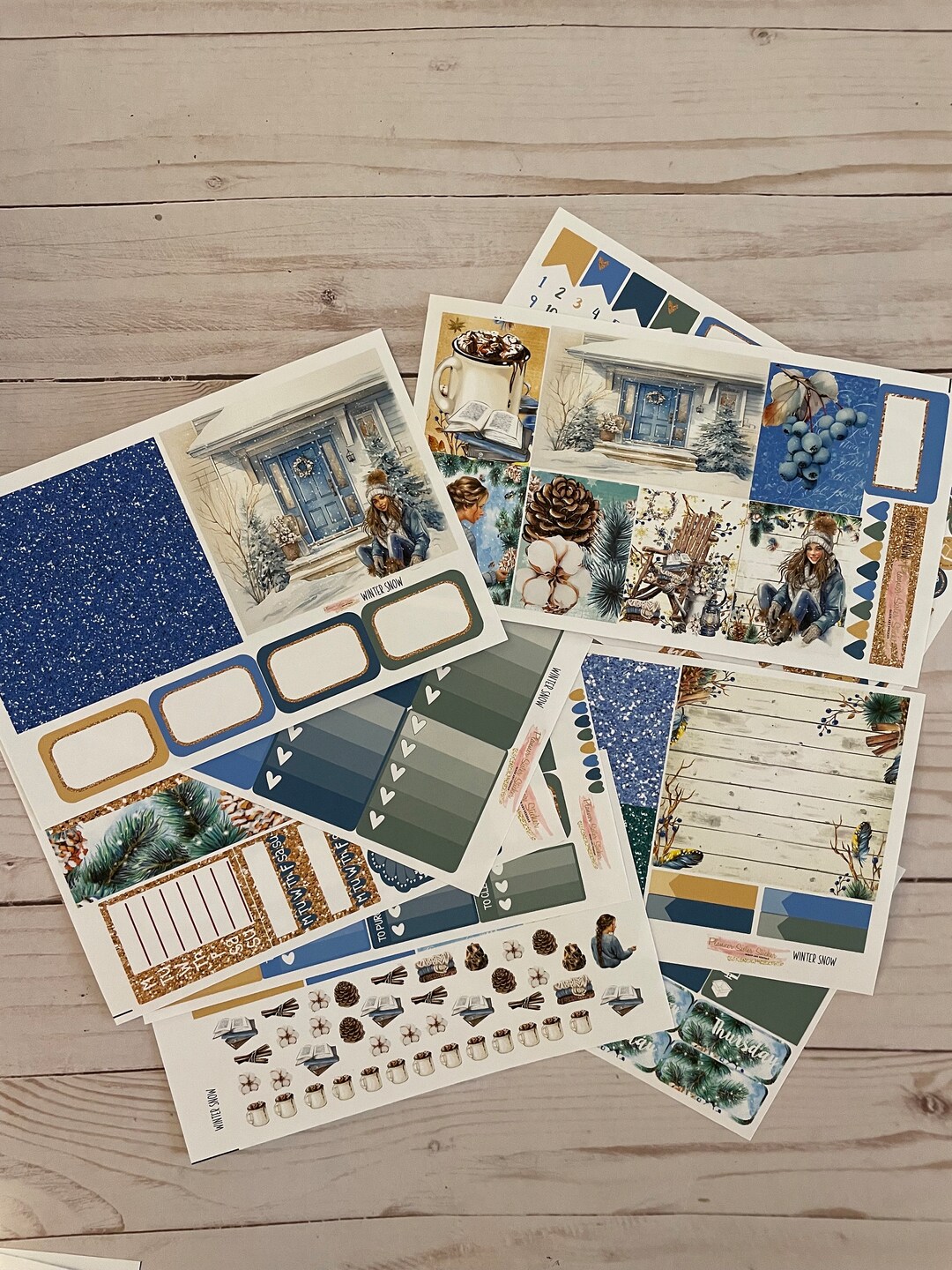 Matte! Winter Snow, Weekly, Inspired, Themed, Planners Stickers Sets ...
