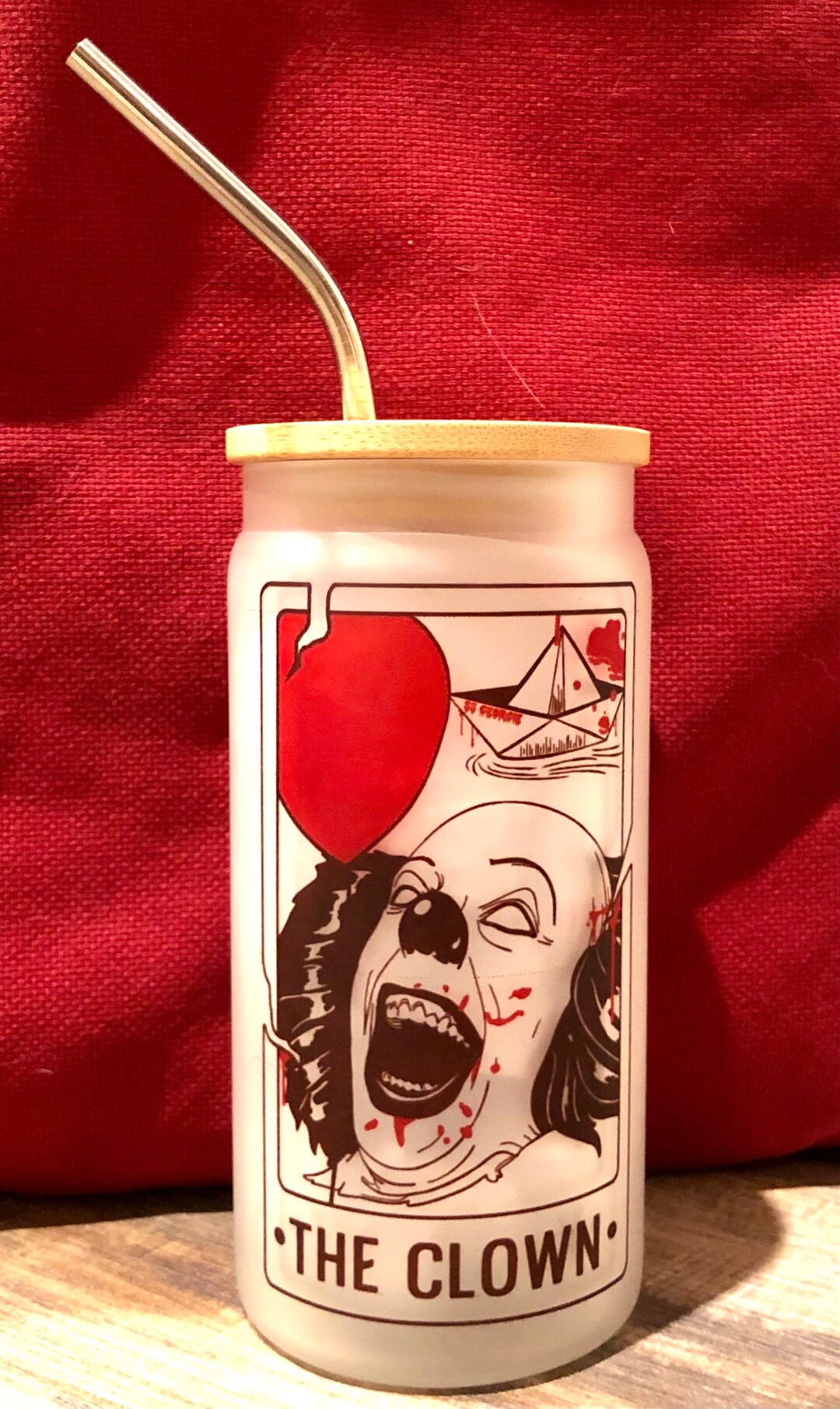 Original Pennywise Frosted Glass Tumbler With Multi-functional Lid and ...