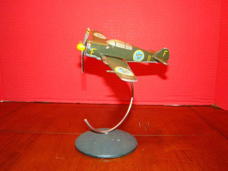 Vintage FFVS J22 WW2 Metal Desktop Display Model Swedish Air Force 1940 ...