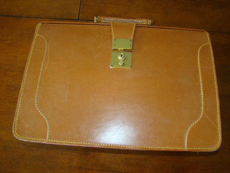 Papworth Cognac Bridle Leather Briefcase Briefbag Attache Whiskey ...