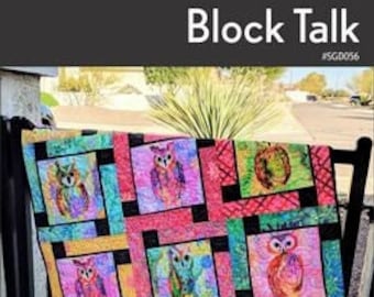 Block Talk Stars Quilt Pattern Swirly Girls SGD070 Fabric - Etsy