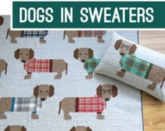 Dogs in Sweaters Quilt Pattern by Elizabeth Hartman - Etsy