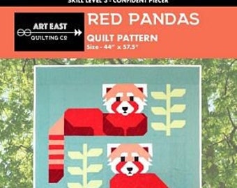 Red Pandas Quilt Pattern by Art East Quilting Co. Finished Size: 44 X ...