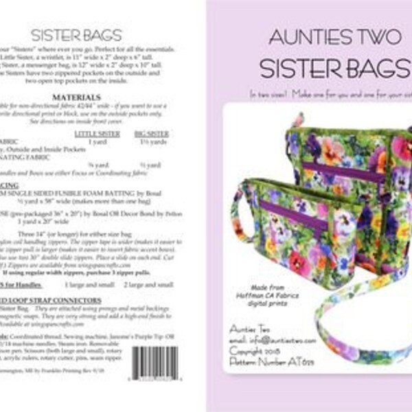 Aunties Two Patterns - Etsy