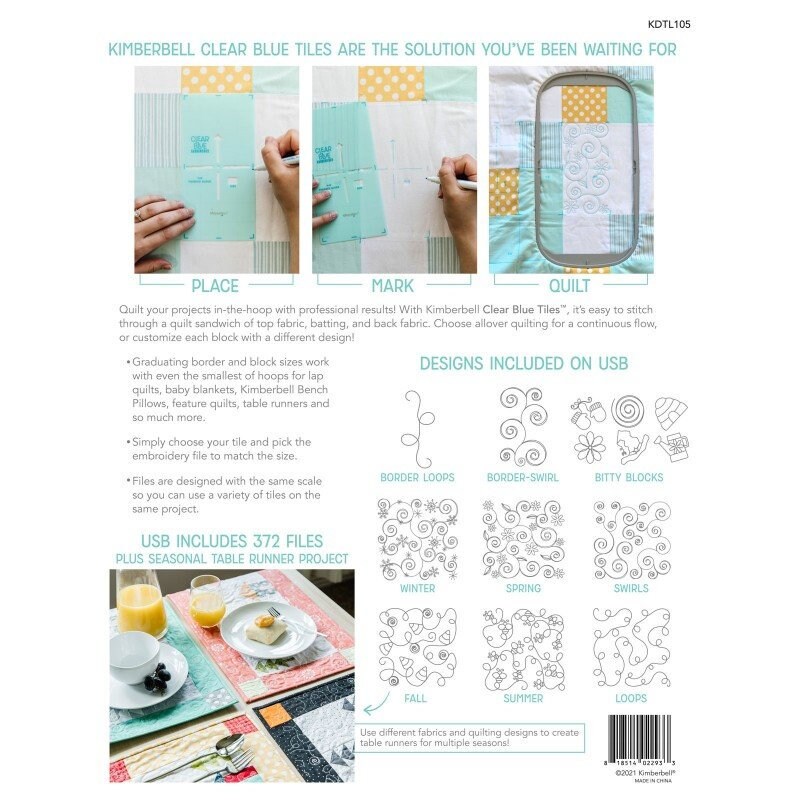 Clear Blue Tiles Essential Template Pack by Kimberbell Designs ...