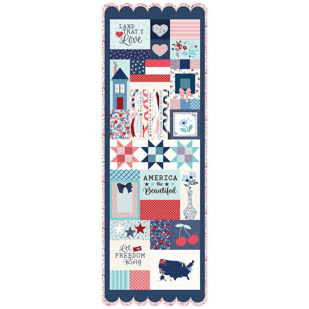 Star Spangled Beauty Ladder Quilt Fabric Kit ONLY - Maywood Studio for ...