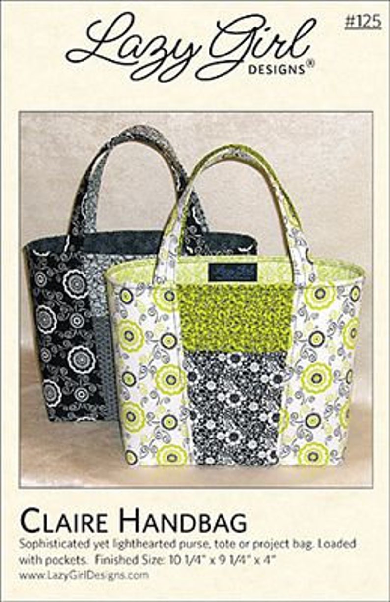 Claire Handbag Pattern by Lazy Girl Designs - LGD125 - Etsy