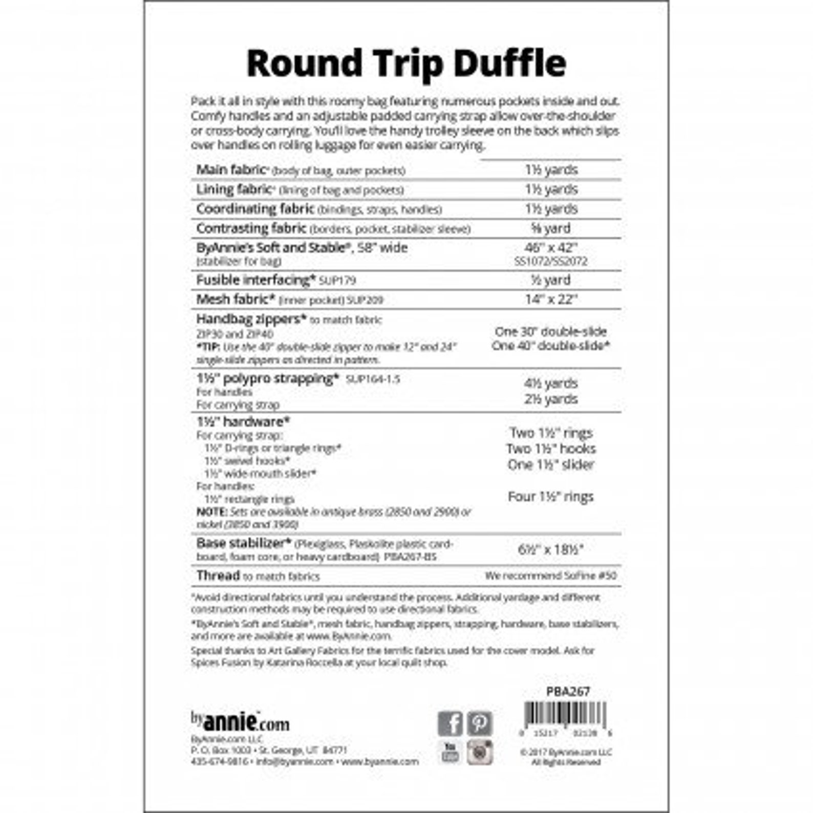 Round Trip Duffle Bag Pattern by Patterns by Annie Pattern - Etsy