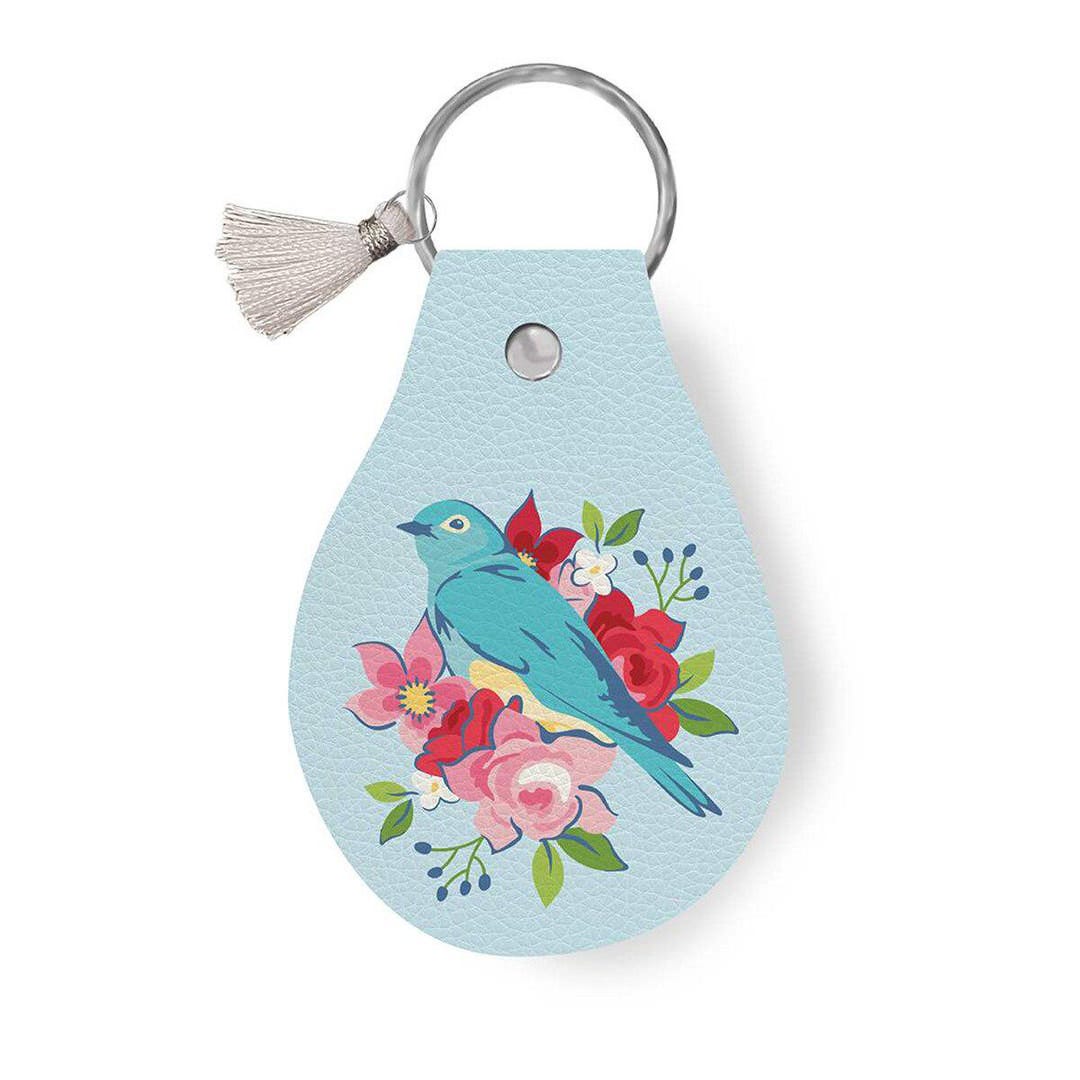 Leather Circle Key Chain by Riley Blake Designs - STLR-37640 - Bluebird ...