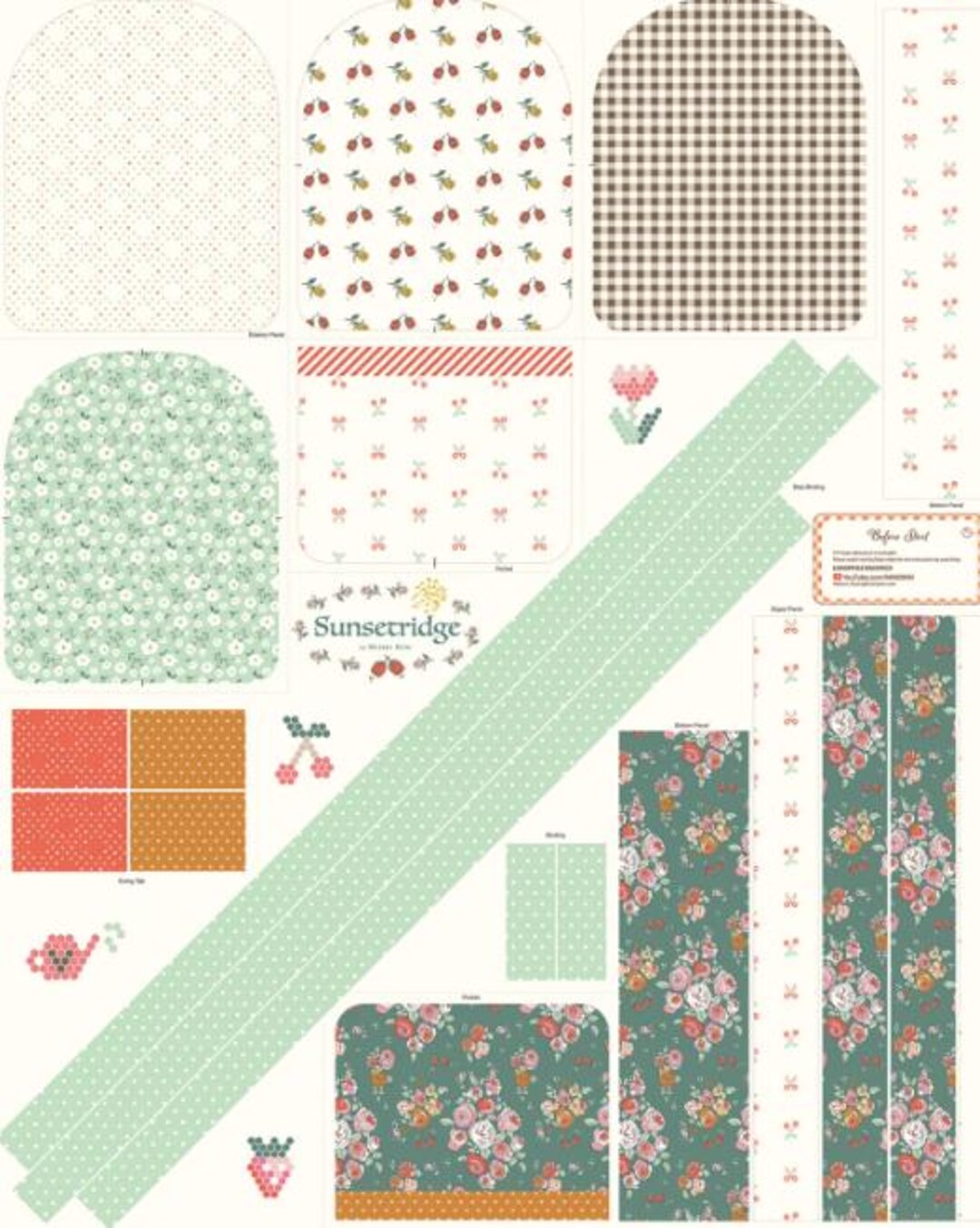 Sunsetridge Backpack Panel - by Minki Kim for Riley Blake Designs ...