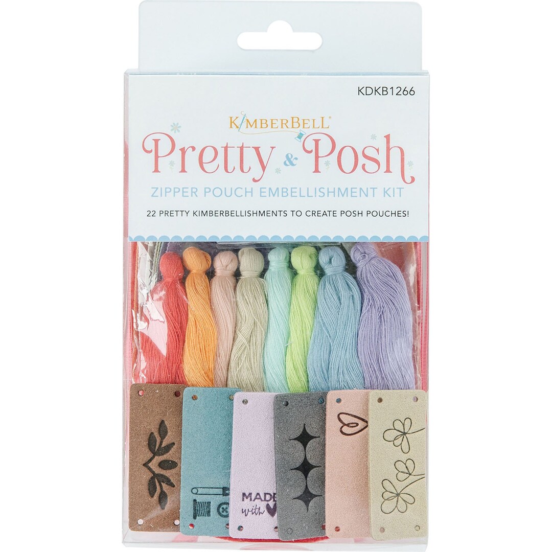 Pretty and Posh Zipper Pouch Embellishment Kit by Kimberbell Designs ...